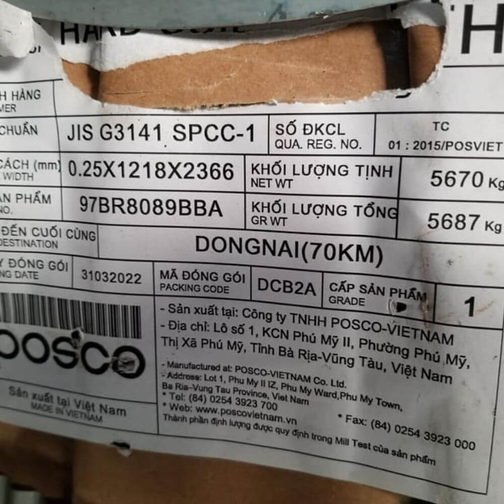 Tôn Cuộn Thép Tấm Cán Nguội Cold Rolled Spcc sd Spcd Spce Posco