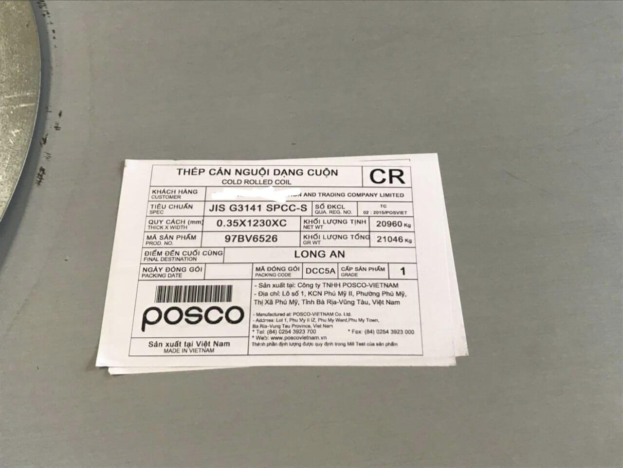 Tôn Cuộn Thép Tấm Cán Nguội Cold Rolled Spcc sd Spcd Spce Posco