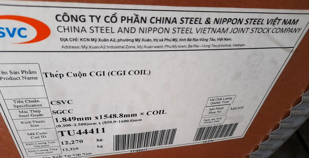 Giá Bán Tôn Cuộn Thép Tấm Mạ Kẽm Sumikin Csvc Gi Sgcc Sghc Dày 1.85 li ...