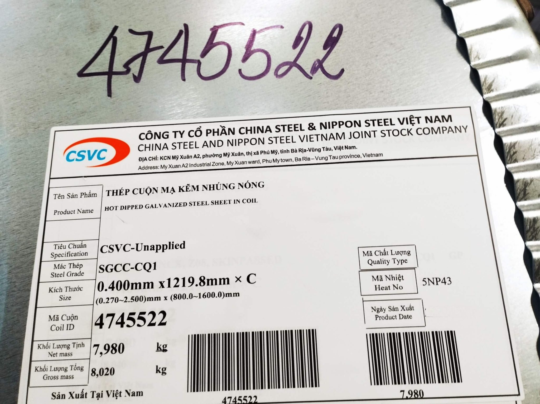 Giá Bán Tôn Cuộn Thép Tấm Mạ Kẽm Sumikin Csvc Gi Sgcc Sgcd2 Sgcd4 Dày 3.5 Zem 3 Dem Rưỡi 4 Zem 0 ...