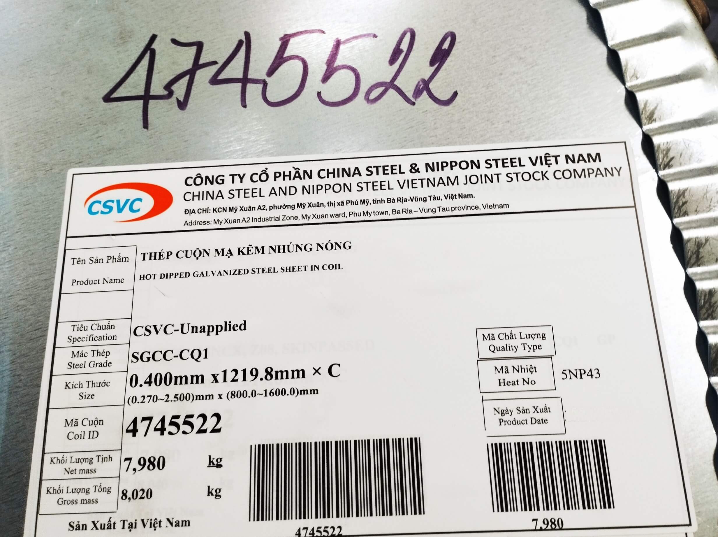 Giá Bán Tôn Cuộn Thép Tấm Mạ Kẽm Sumikin Csvc Gi Sgcc Sgcd2 Sgcd4 Dày 3.5 Zem 3 Dem Rưỡi 4 Zem 0 ...