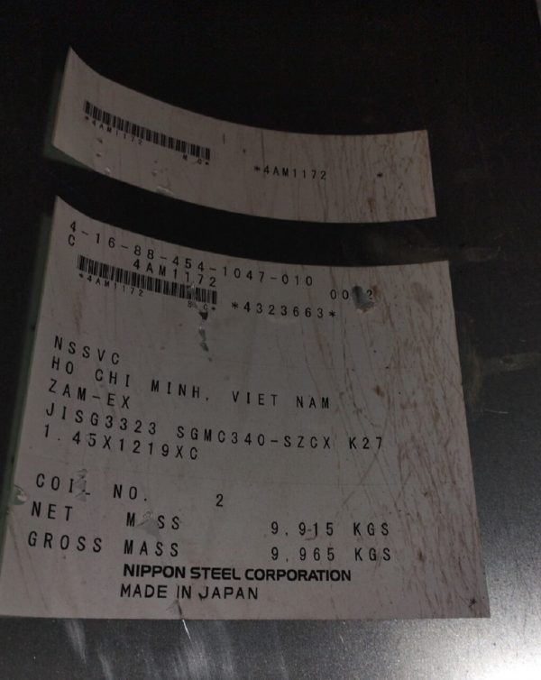 Giá Bán Tôn Cuộn Thép Tấm Mạ Kẽm Zam Nippon Steel Nhật dày 1.45 Li 1 Ly rưỡi 1.48 Li 1.5 mm Mác ...