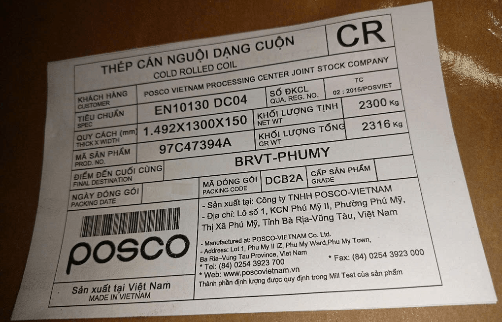 Giá Bán Tôn Cuộn Thép Tấm Cán Nguội Mềm Dẻo Vuốt Thúc Siêu Sâu Posco CR Spcc Spcd Spce Sd CSP3X ...